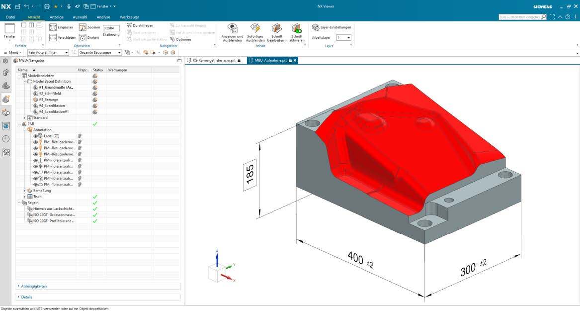 Value Based Licensing: NX Design Tokens für Model Based Definition